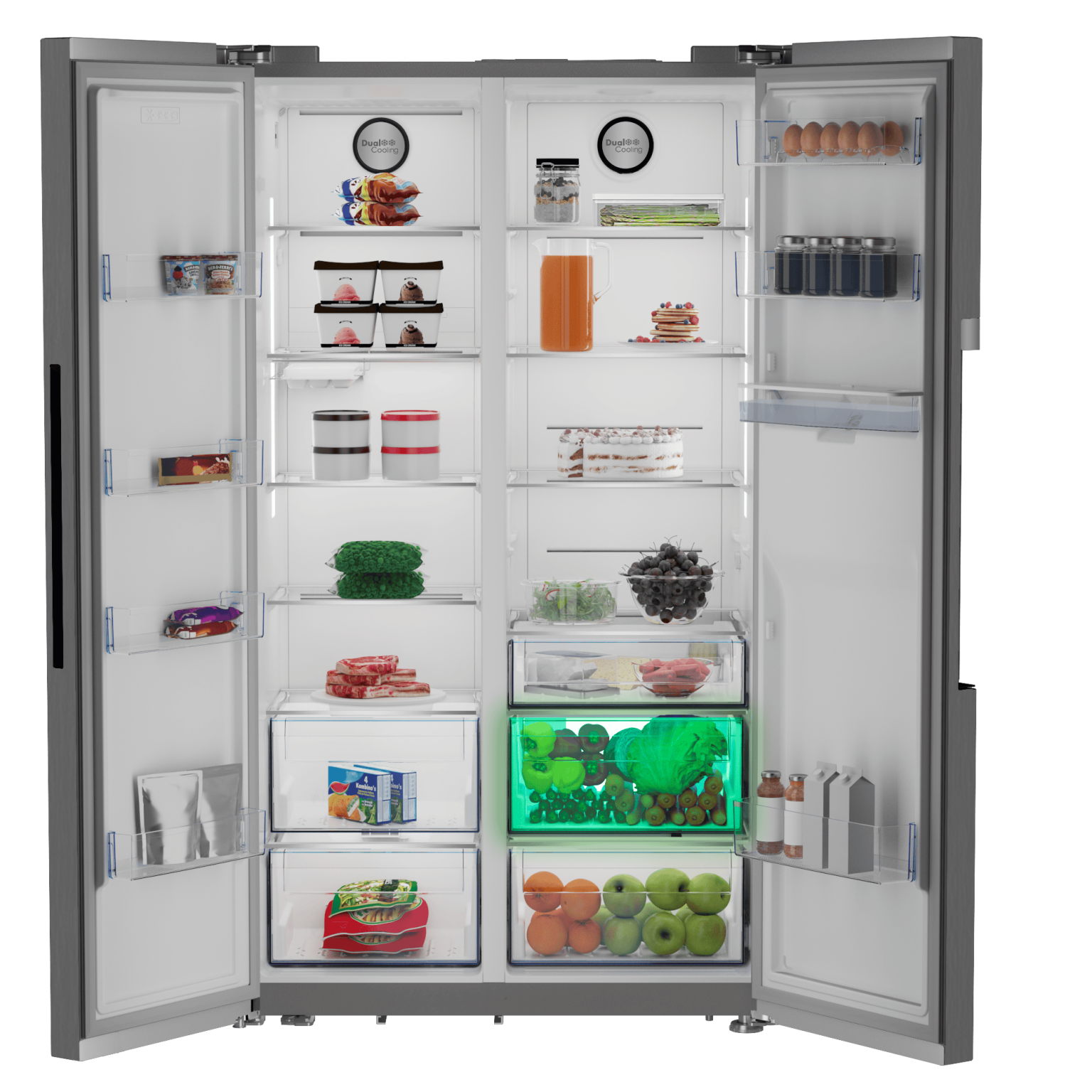 Defy Side By Side Refrigerator - DFF563 | Drommedaris